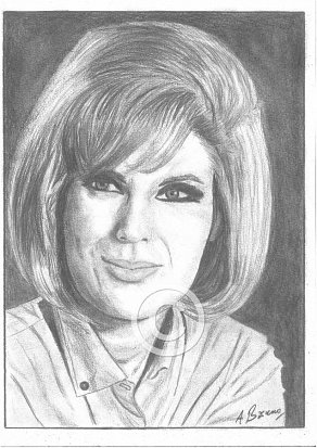 Dusty Springfield Pencil Portrait by Antonio Bosano